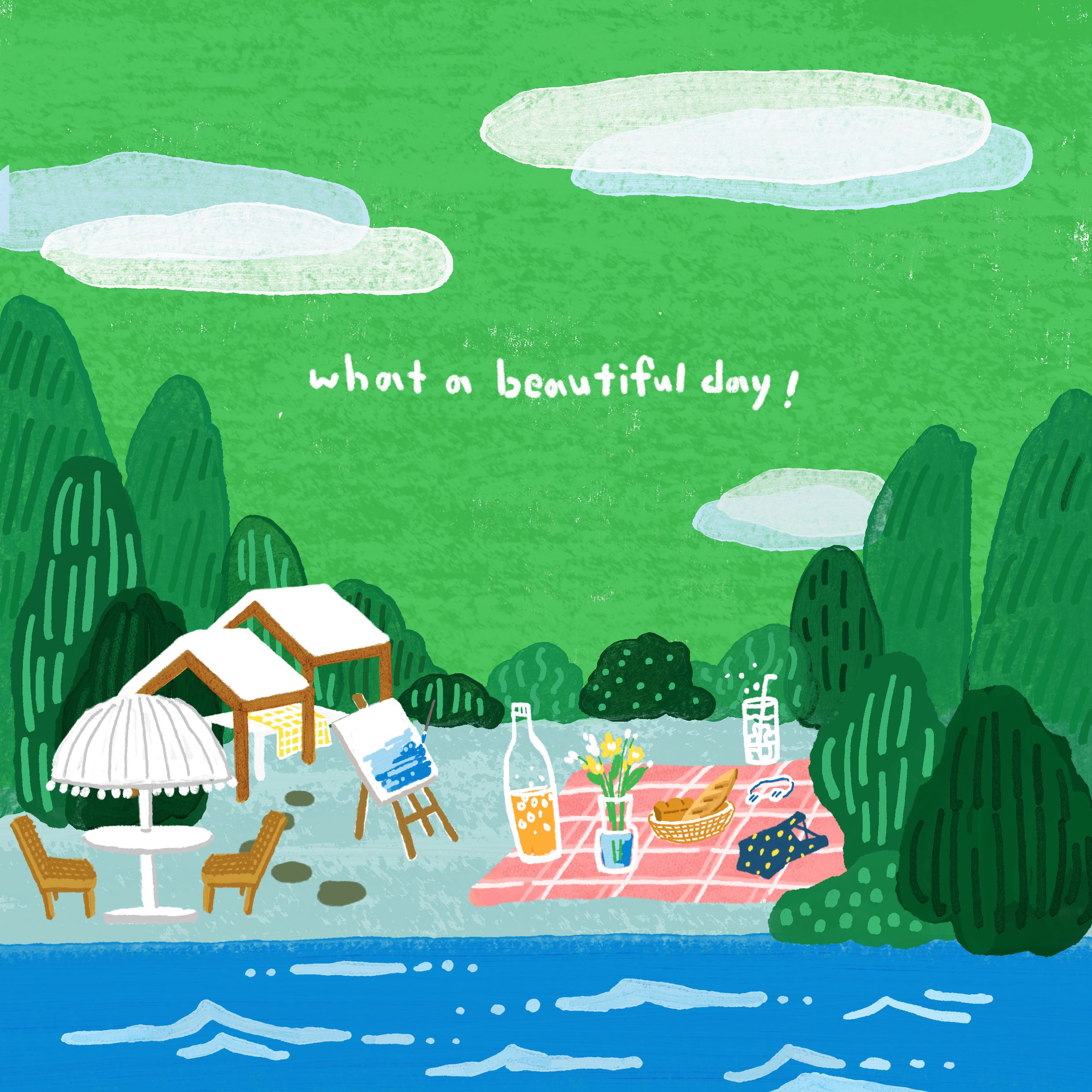 What A Beautiful Day일러스트 By 일러스트레이터 그림책작가 오늘 노트폴리오